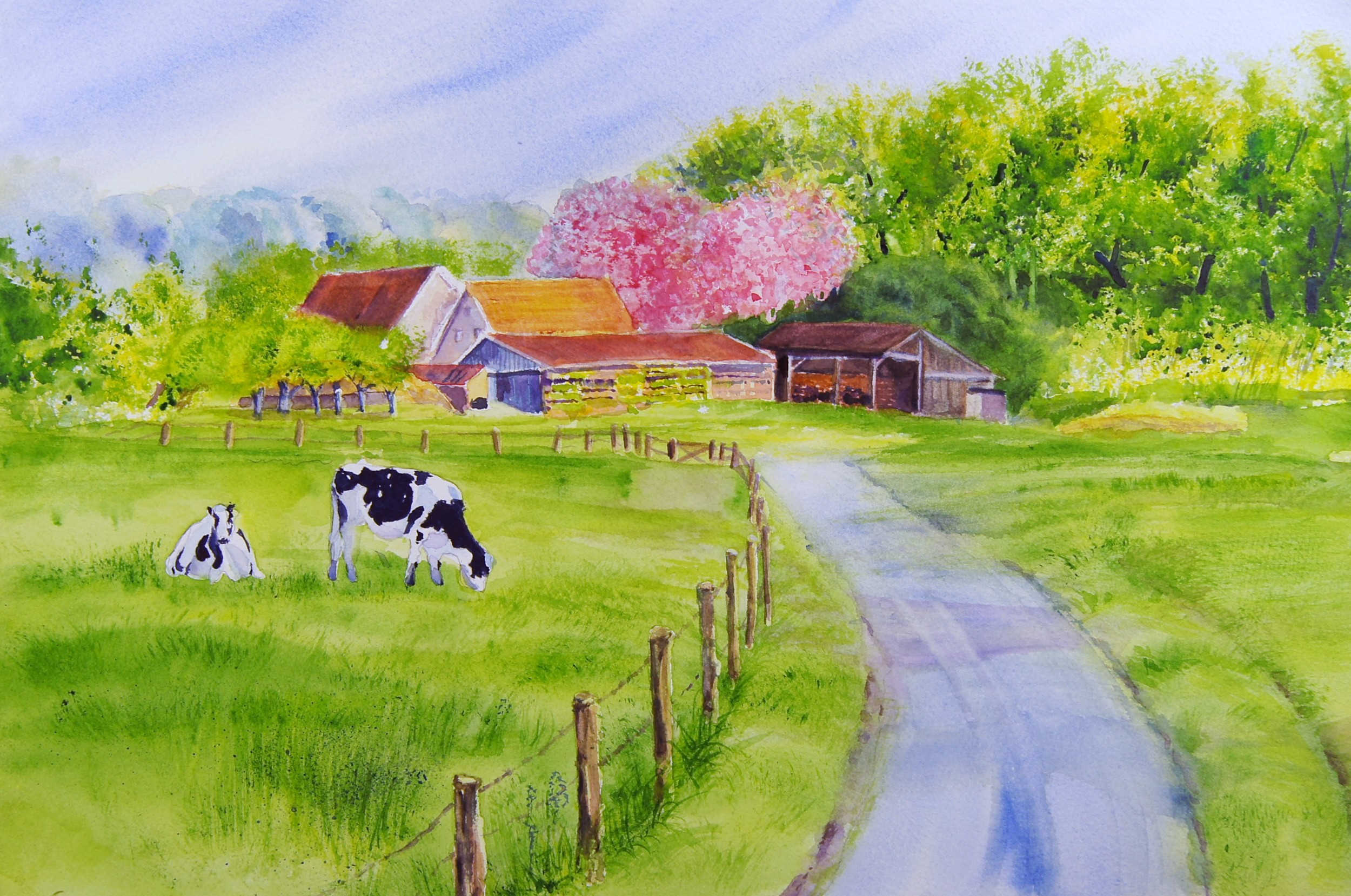 A FARM IN SPRING - MARIA BALCELLS ART