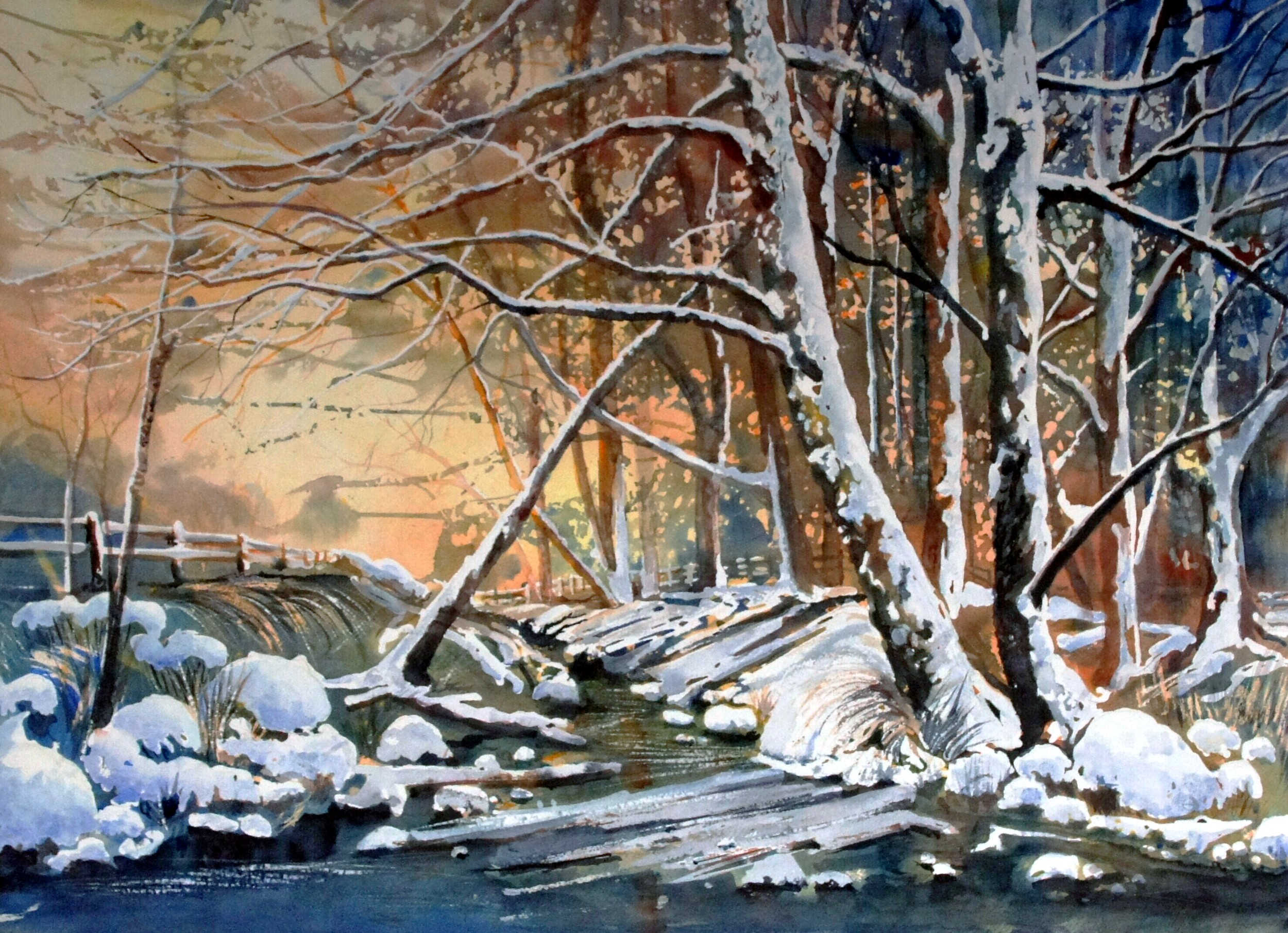 AM LODDENBACH IN WINTER - MARIA BALCELLS ART